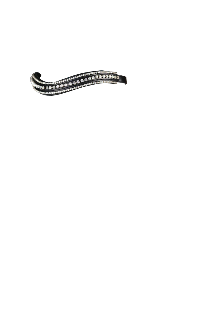 Flexible Fit Triple Row Wave - Black Browband – Mighty Farm Equine